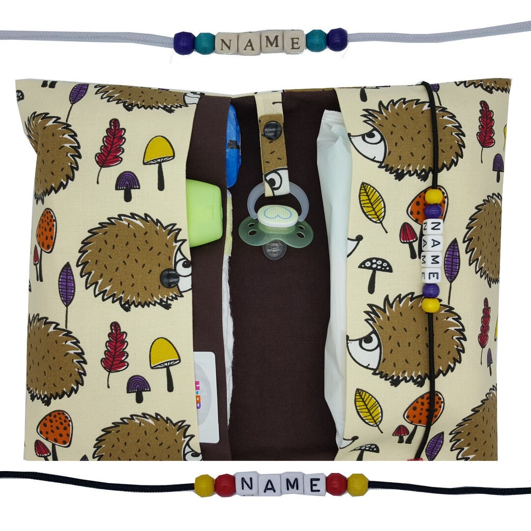 Diaper Bag to Go With Name Diaper Bag XXL Twins Hedgehog Pacifier Chain ...