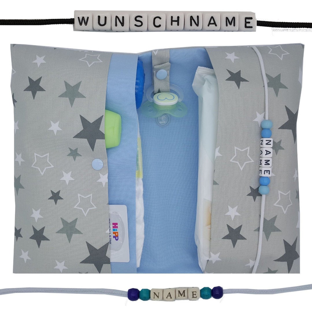 Diaper Bag to Go With Name Diaper Bag XXL Twins Stars Pacifier Chain ...