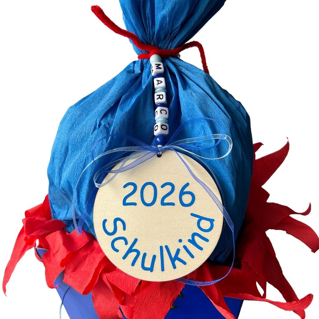 Personalized School Cone Tag "schoolchild 2026" With Name - Gift Tag ...