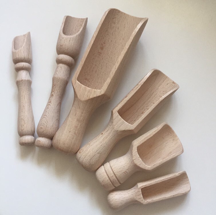 Wooden Scoops Scooping and Sorting Activity Set Scoop | Etsy