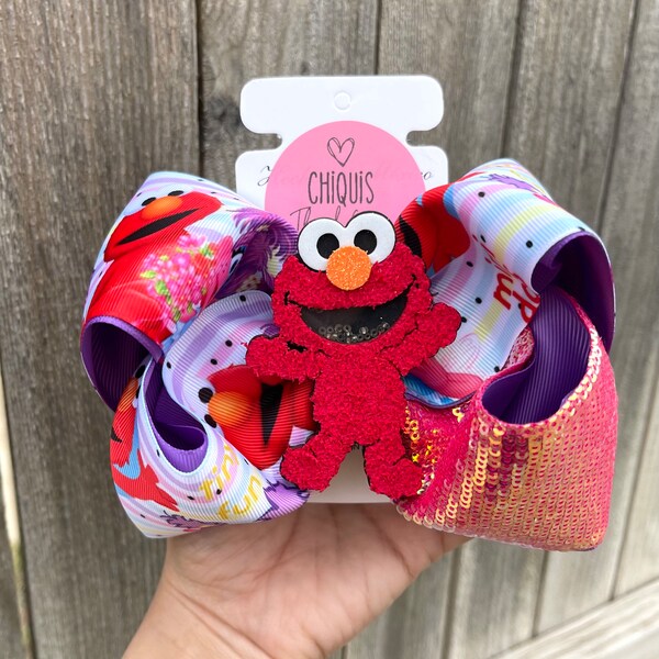 Elmo Bow - Etsy