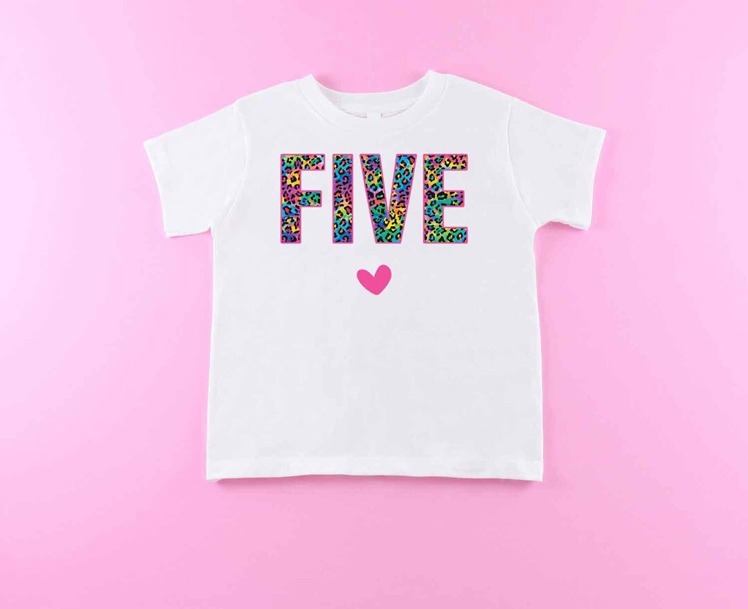 Five Birthday Shirt Girl, 5th Birthday Shirt, Turning 5 Shirt, Five ...