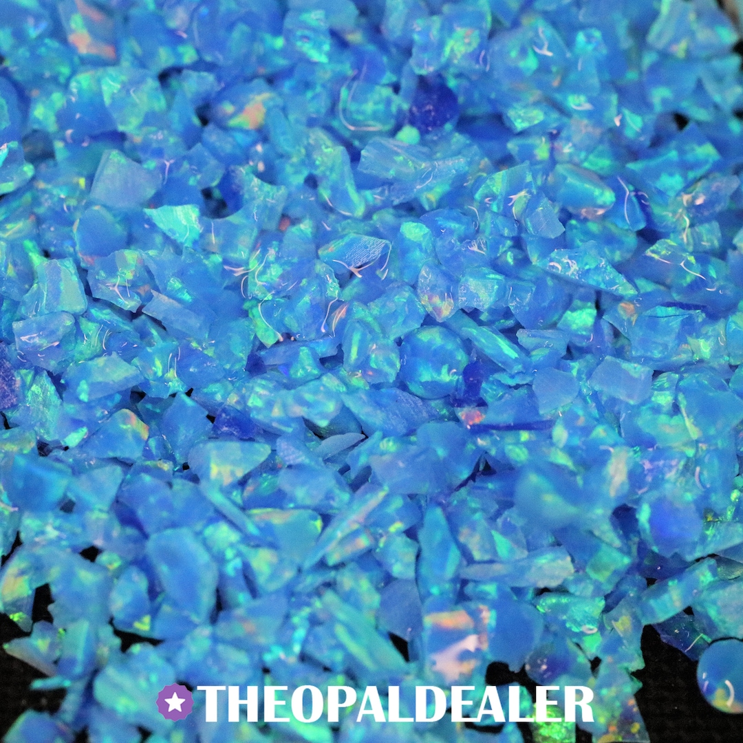 Pacific Sapphire Crushed Opal for Inlay, Blue Opal Inlay Material ...