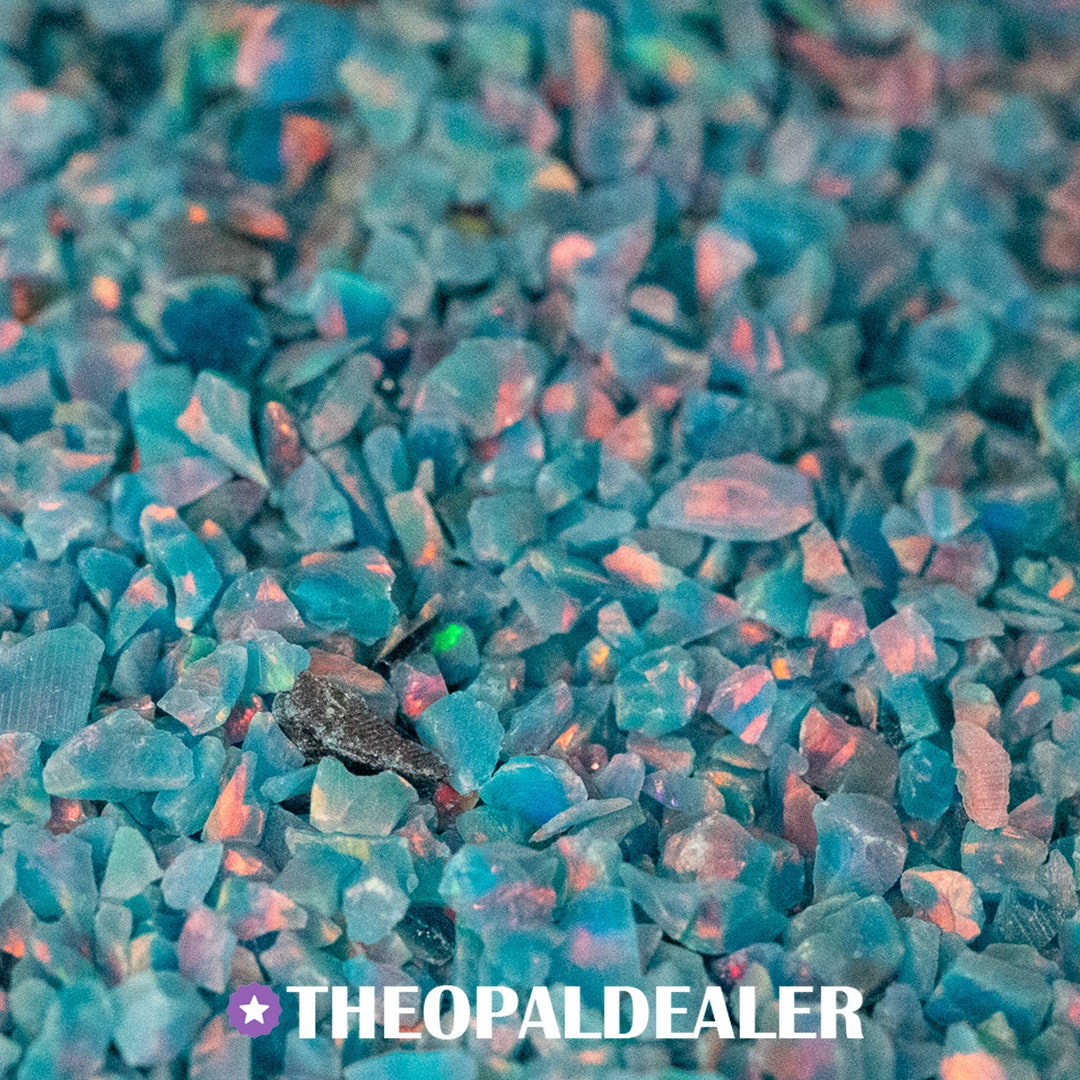 Witches Brew Crushed Opal for Inlay, Teal Opal Inlay Material - Jewelry Making, Woodworking ...