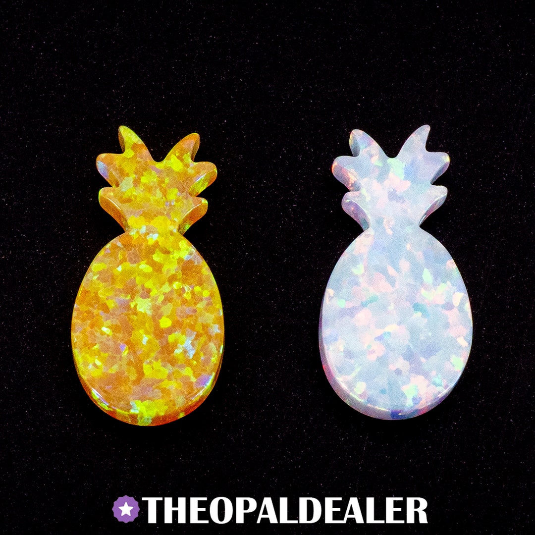 Opal Pineapple Charms, 1.1mm Side Hole, 7.1mm X 14mm Size, Yellow Opal ...