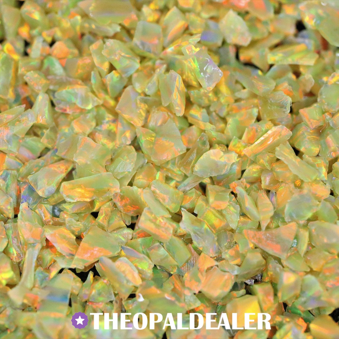 Amber Crushed Opal for Inlay, Yellow Opal Inlay Material Jewelry Making ...