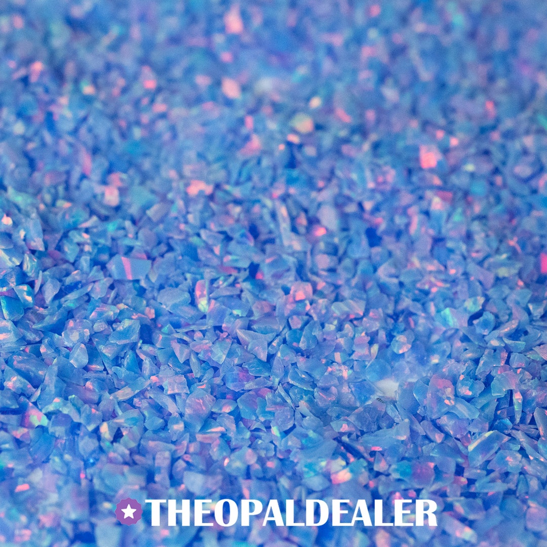 Cotton Candy Crushed Opal for Inlay, Blue Opal Inlay Material Jewelry ...