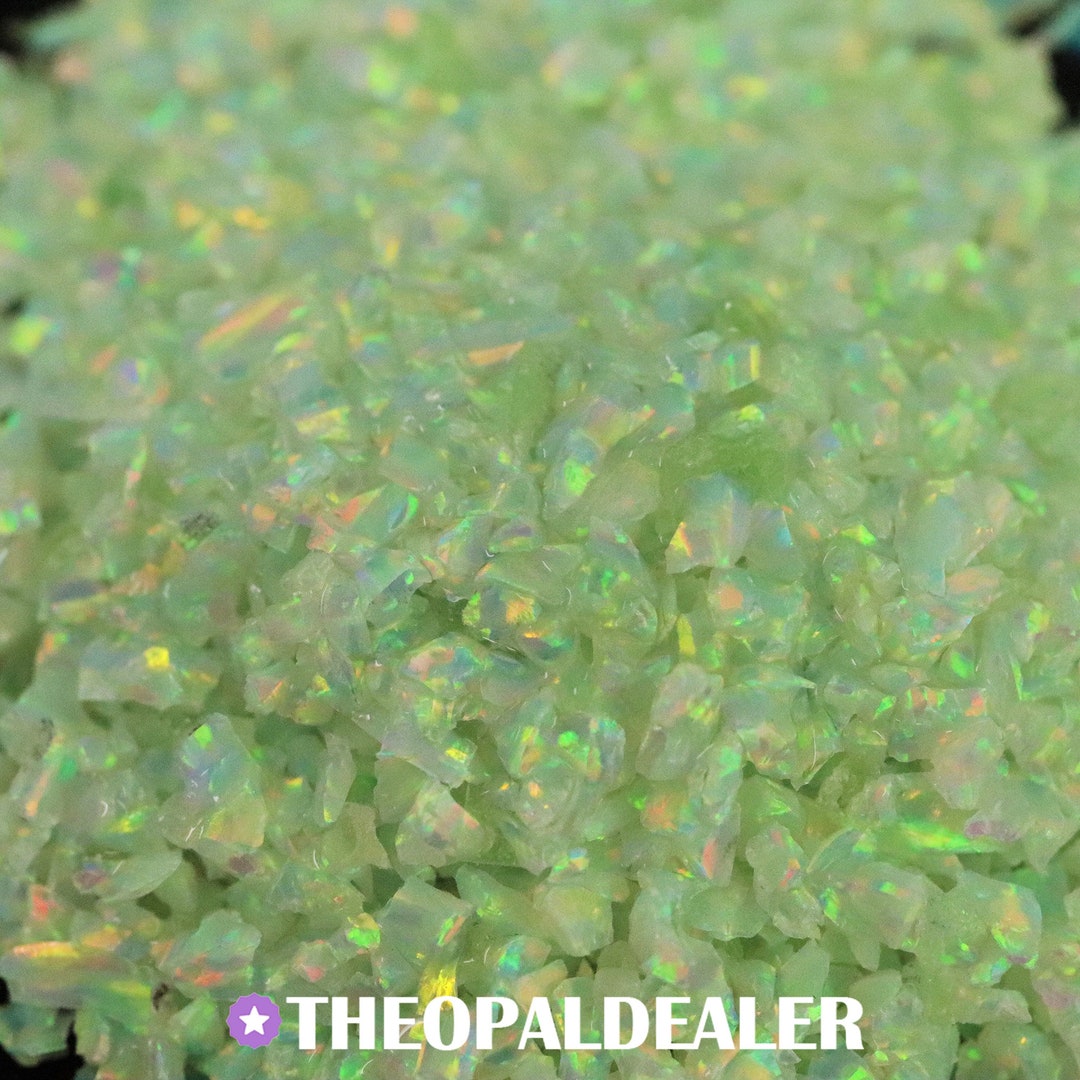 Key Lime Crushed Opal for Inlay, Green Opal Inlay Material Jewelry ...