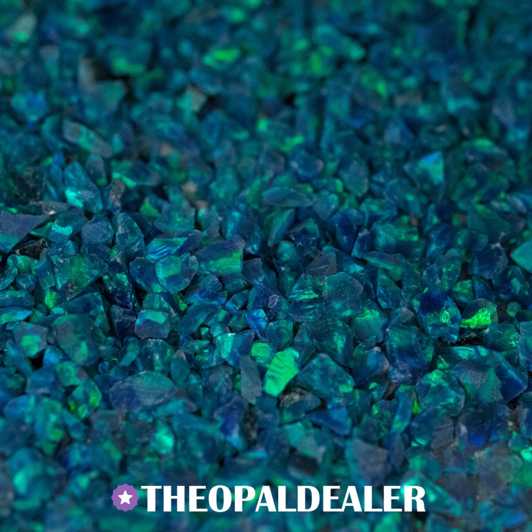 Caribbean Blue Crushed Opal for Inlay, Blue Opal Inlay Material Jewelry ...