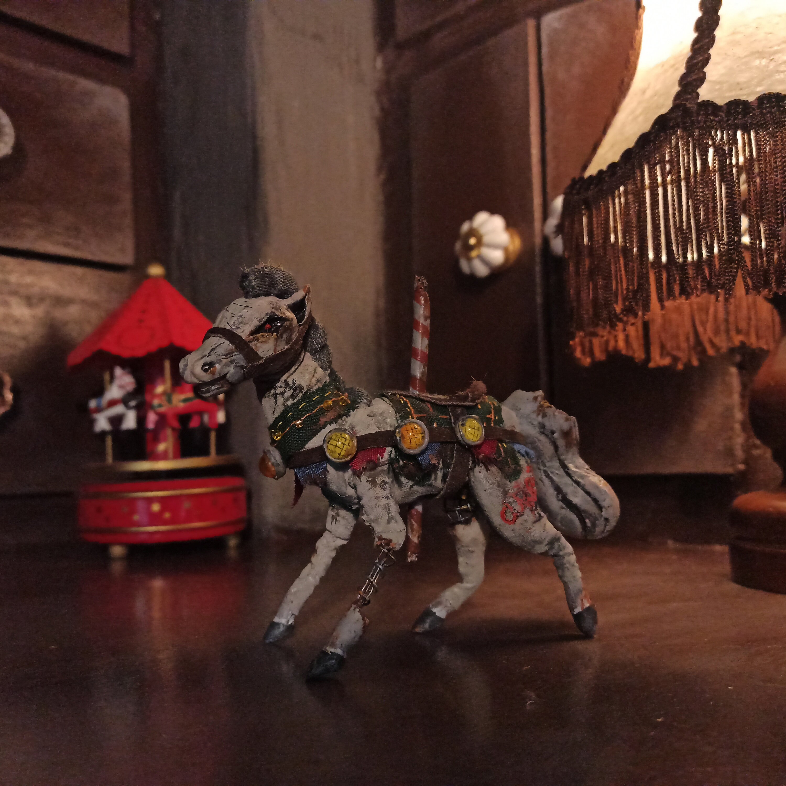 Horror Carousel Horse Artdoll - Etsy