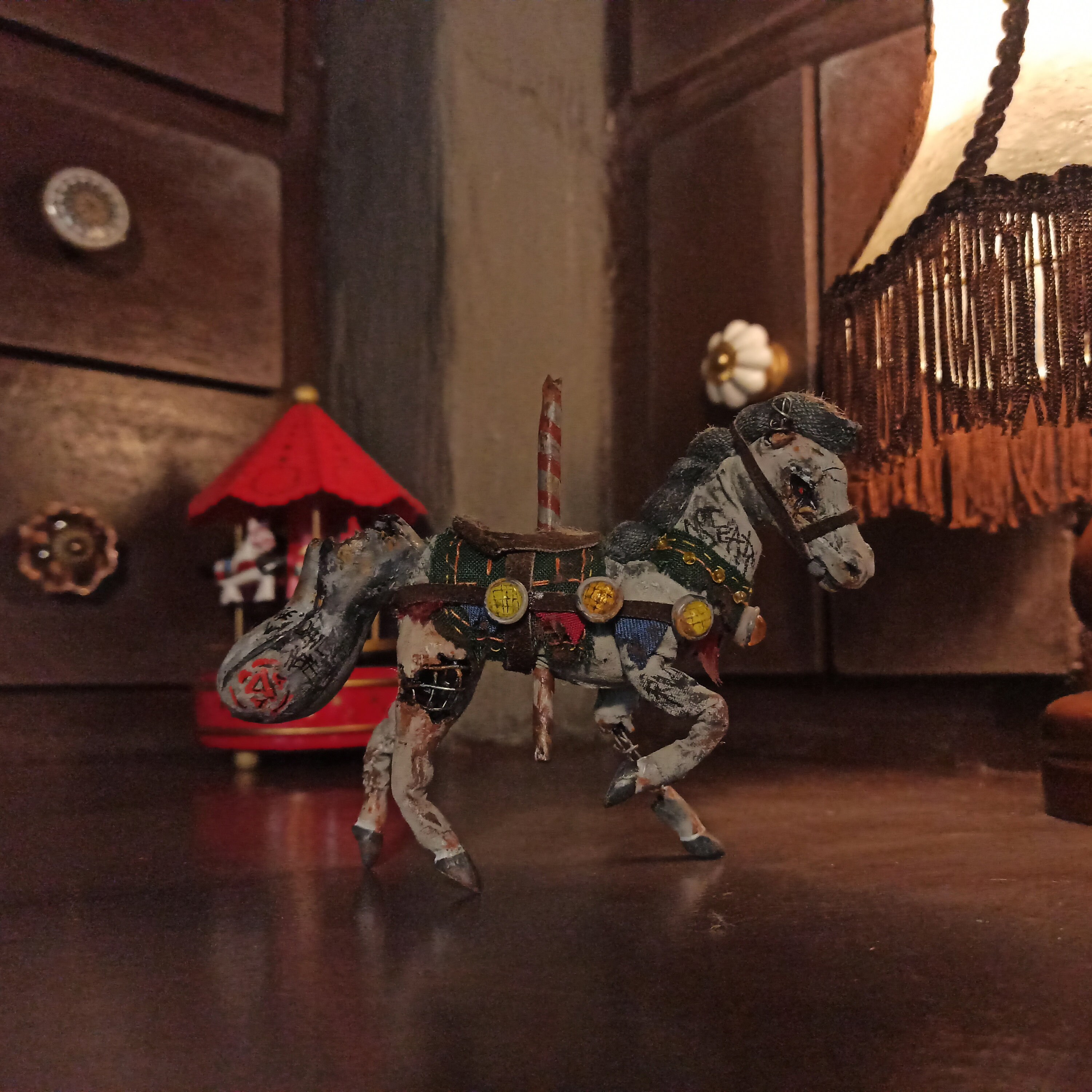 Horror Carousel Horse Artdoll - Etsy