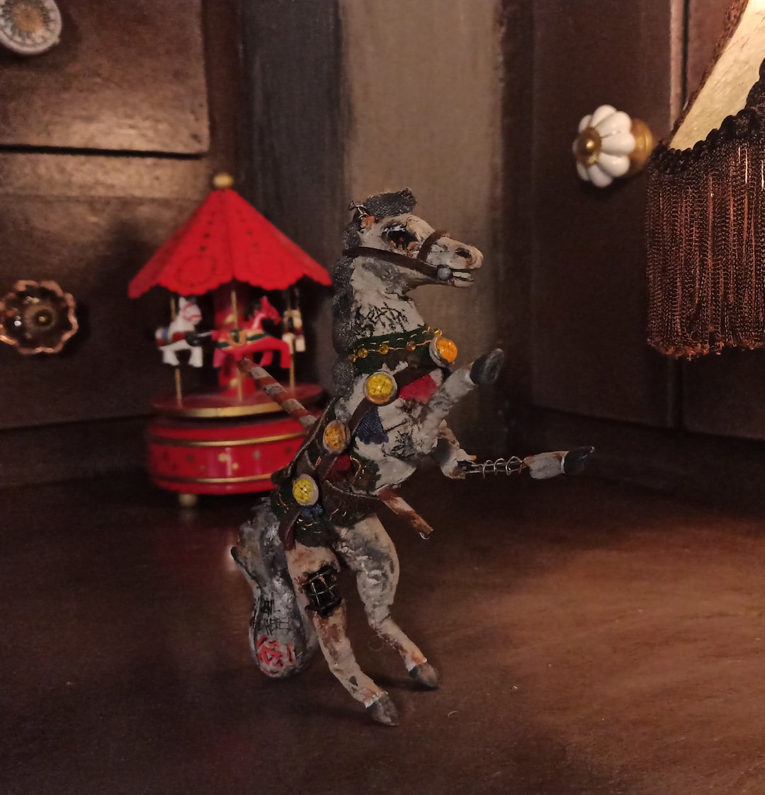 Horror Carousel Horse Artdoll - Etsy