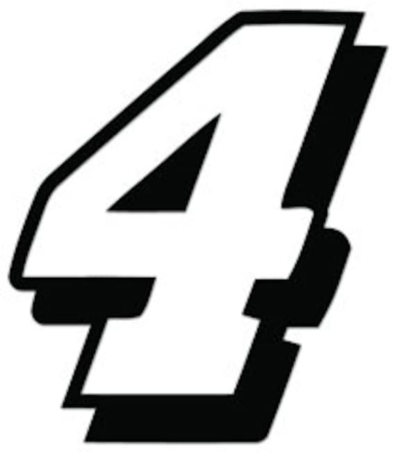 Number 4 Nascar Indy Vinyl Decal Car Window Lap Sticker - Etsy