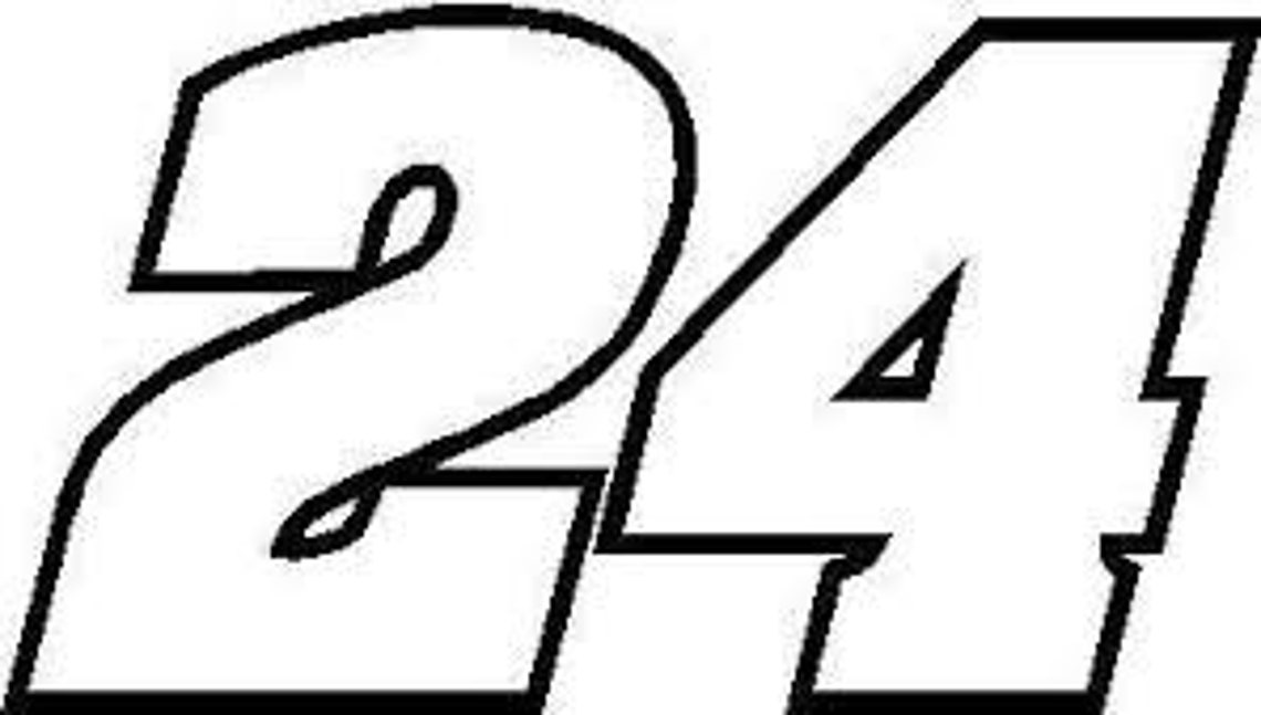 Number 24 Nascar Indy Vinyl Decal Car Window Lap Sticker - Etsy