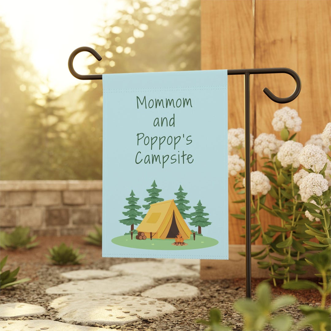 CUSTOM Grandparents Names Tent Campsite Garden Flag, Grandparents Gifts ...