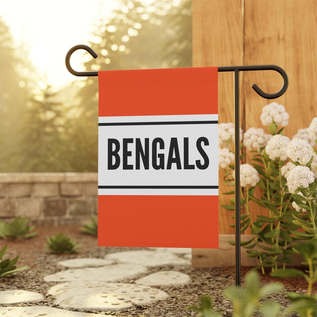Bengals Team Striped Garden Flag - Etsy