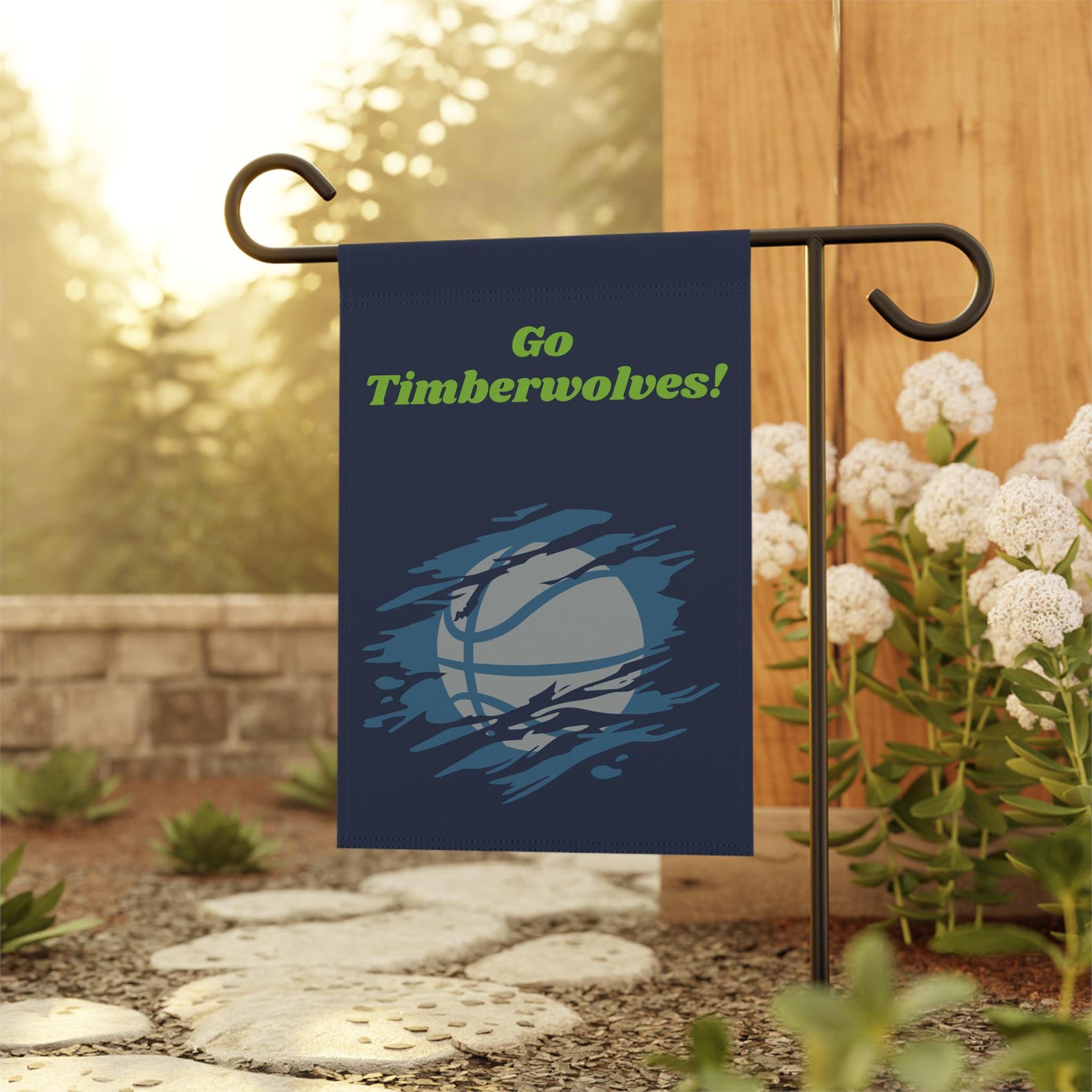 Timberwolves Team Basketball Garden Flag - Etsy