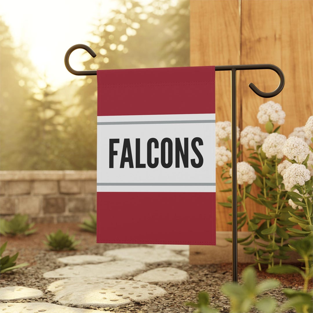 Falcons Team Striped Garden Flag - Etsy