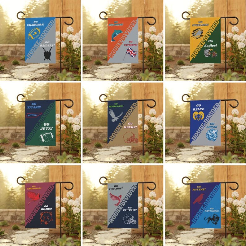 CUSTOM House Divided Football Flag - Etsy