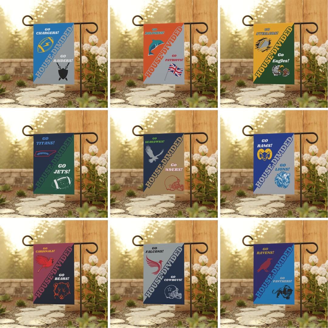 CUSTOM House Divided Football Flag - Etsy
