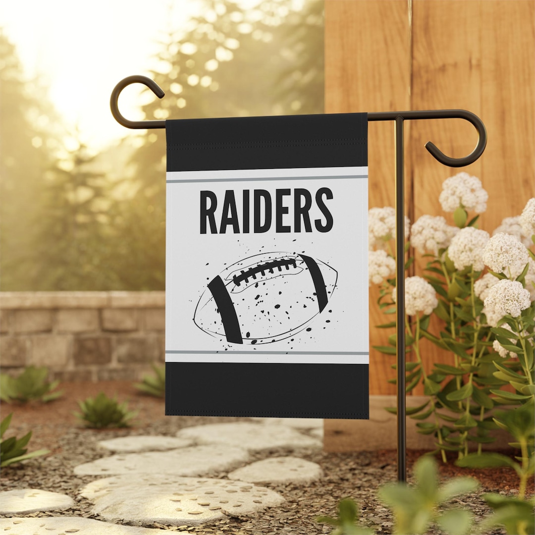 Raiders Team Football Striped Logo Garden Flag - Etsy