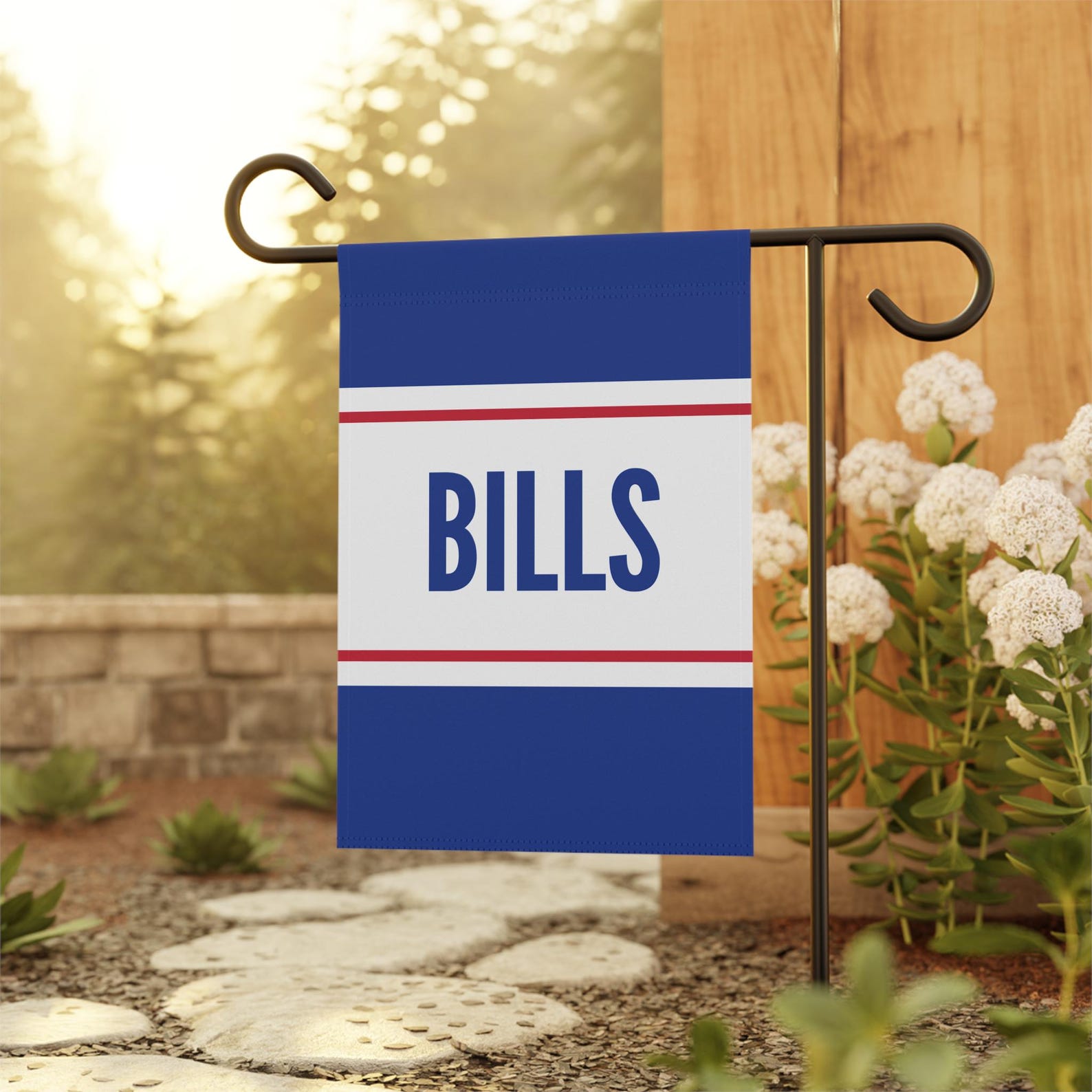 Bills Team Striped Garden Flag - Etsy