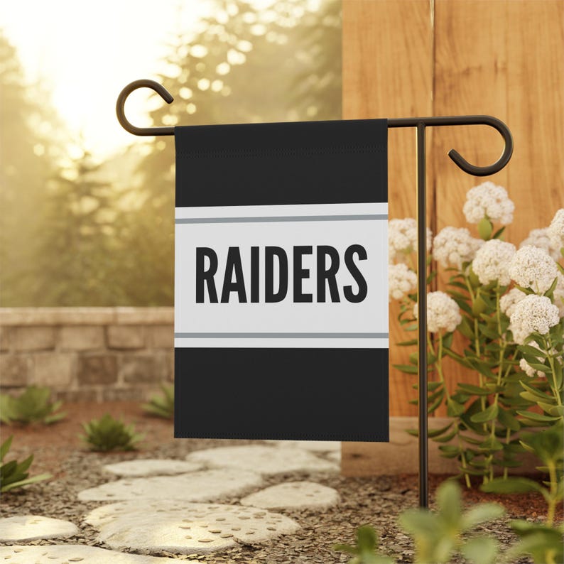 Raiders Team Striped Garden Flag - Etsy