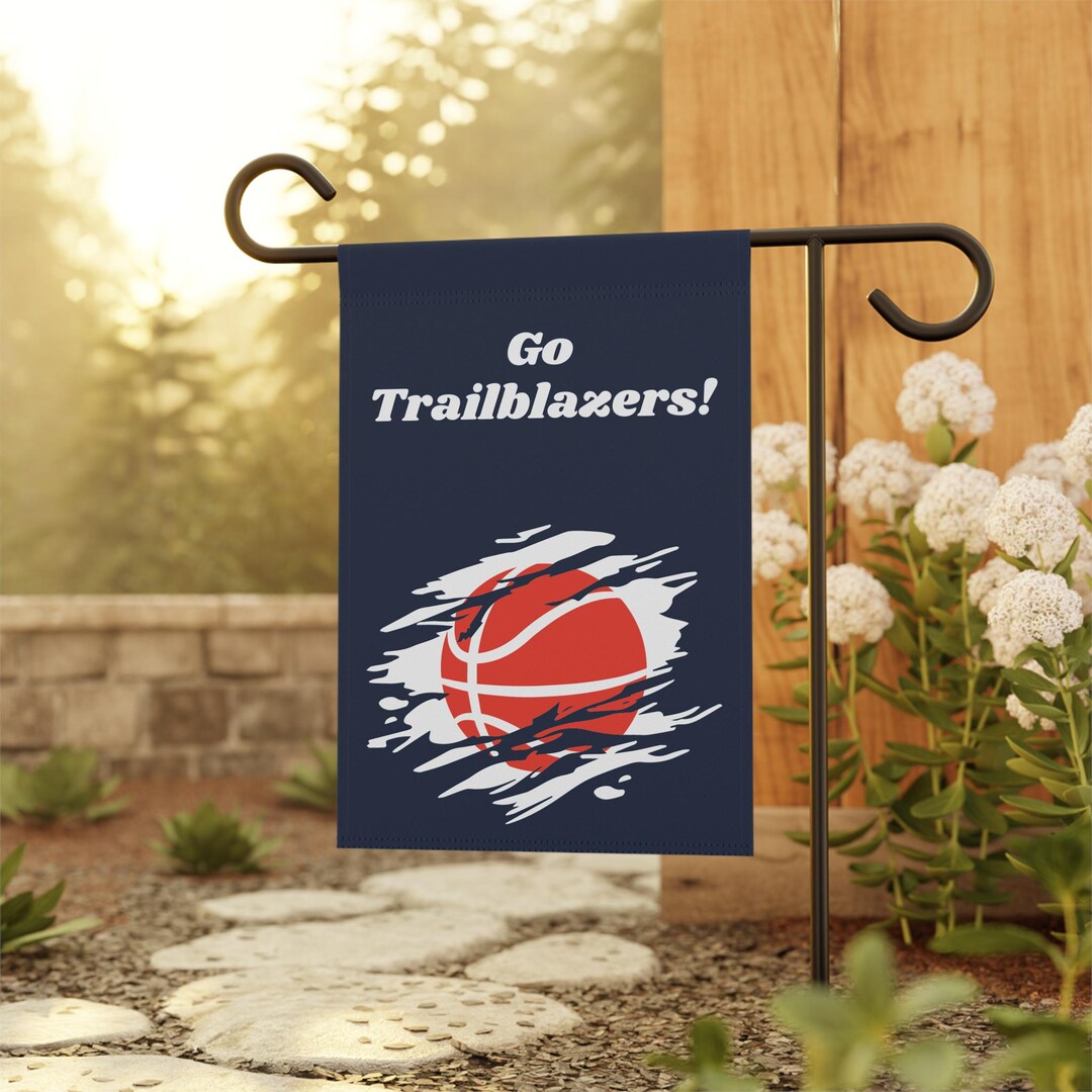 Trailblazers Team Basketball Garden Flag - Etsy