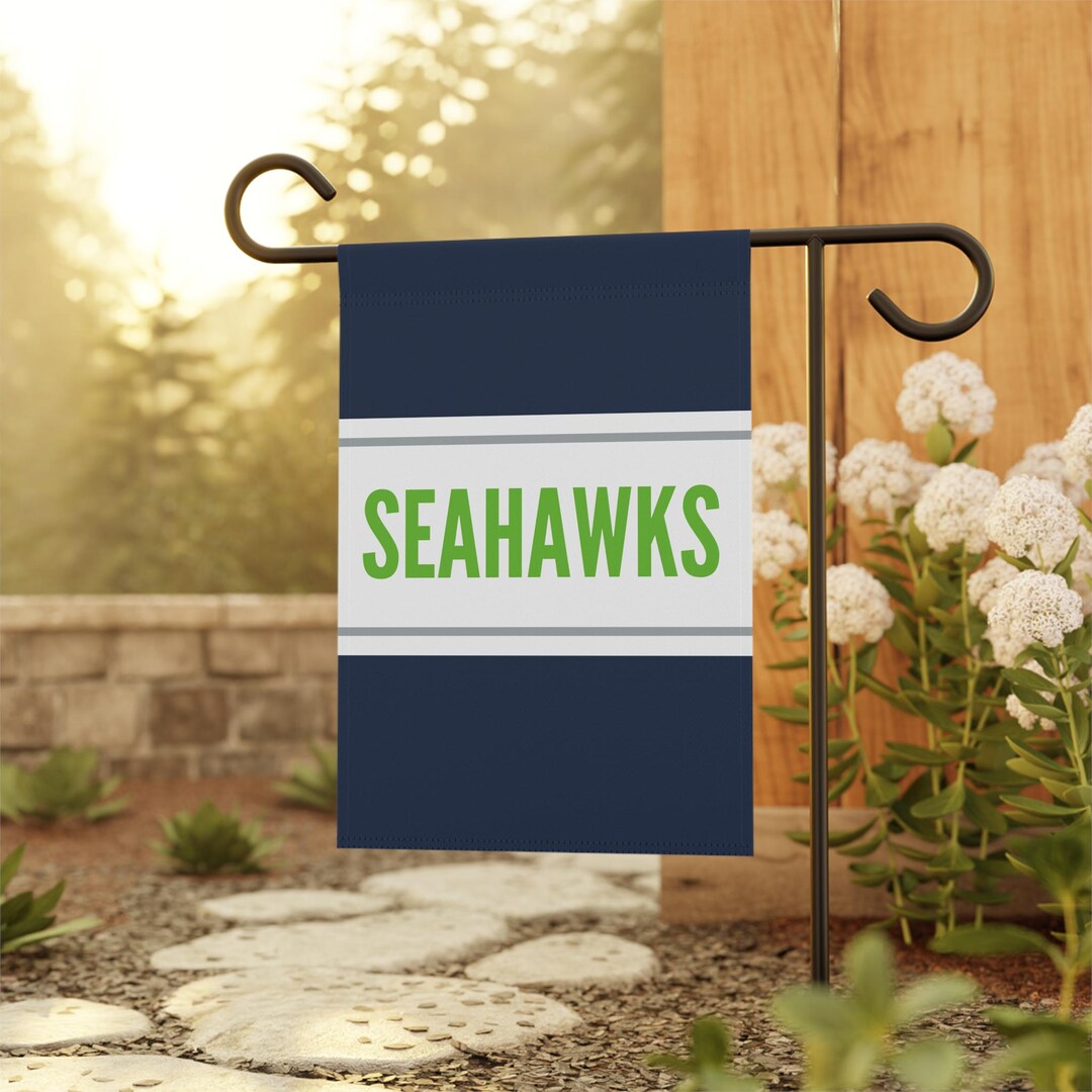 Seahawks Team Striped Garden Flag - Etsy