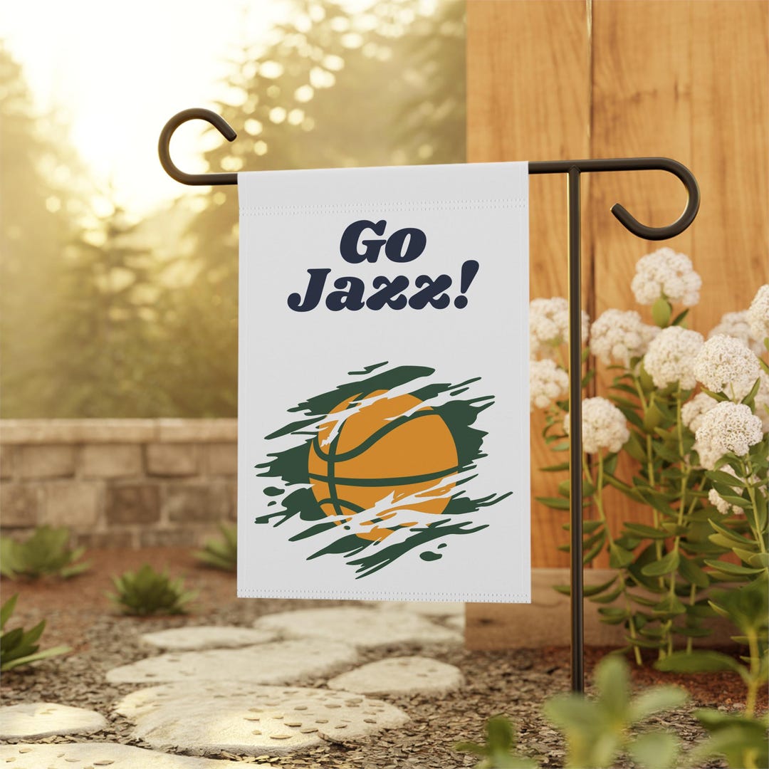 Jazz Team Basketball Garden Flag - Etsy
