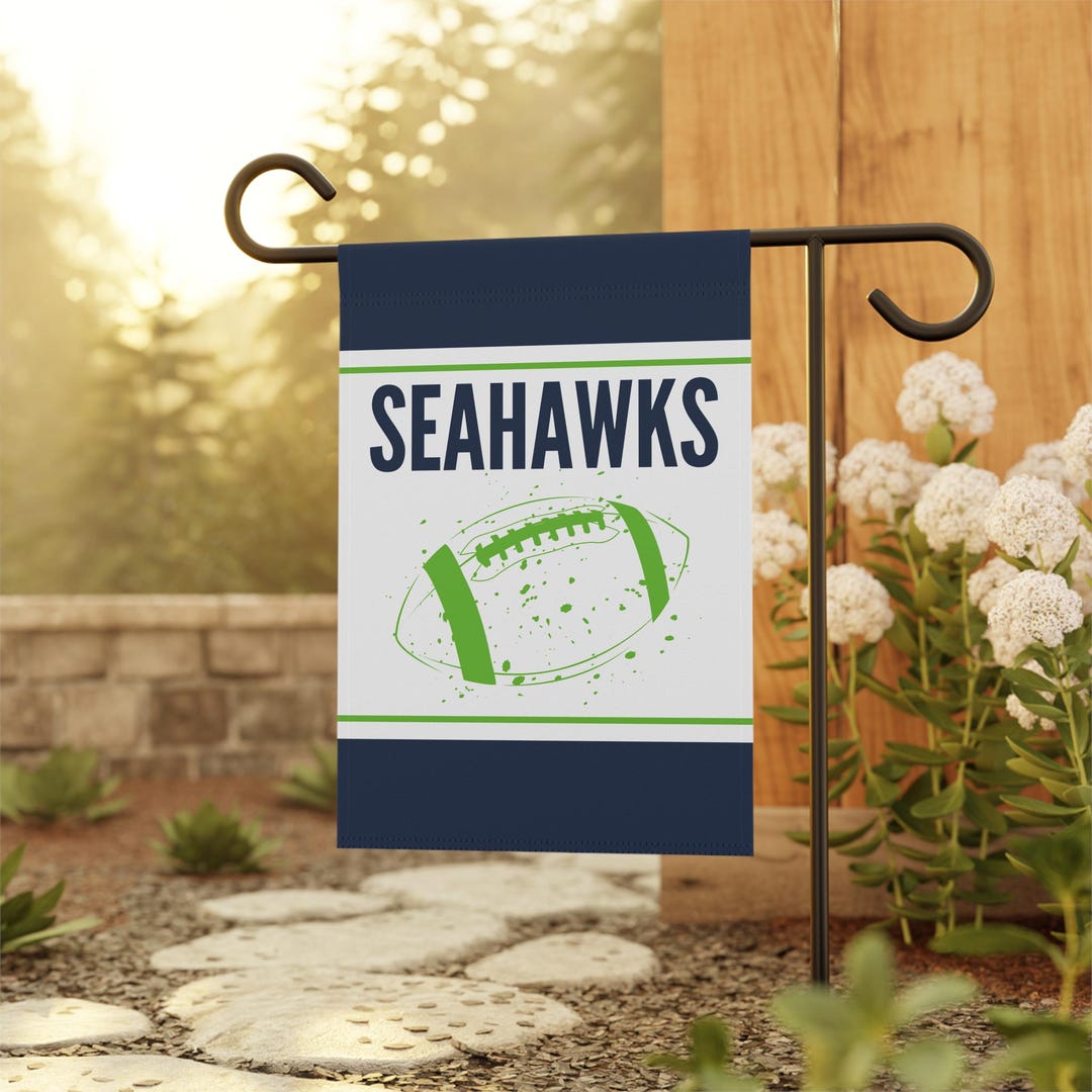 Seahawks Team Football Striped Logo Garden Flag - Etsy