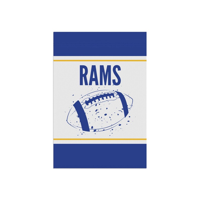 Rams Team Football Striped Logo Garden Flag - Etsy