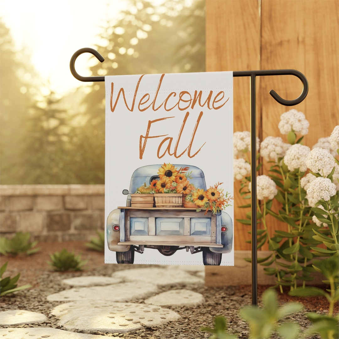 Welcome Fall Garden Flag - Etsy