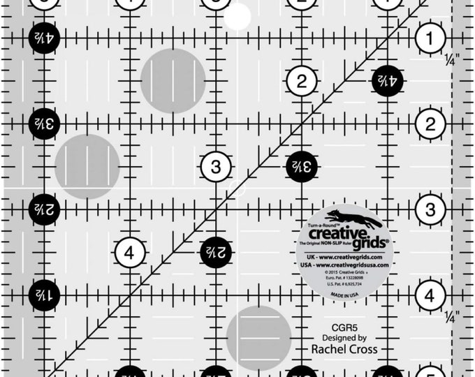 Creative Grids Quilt Ruler 5 1/2 X 5 1/2 Acrylic Quilting Ruler - Etsy