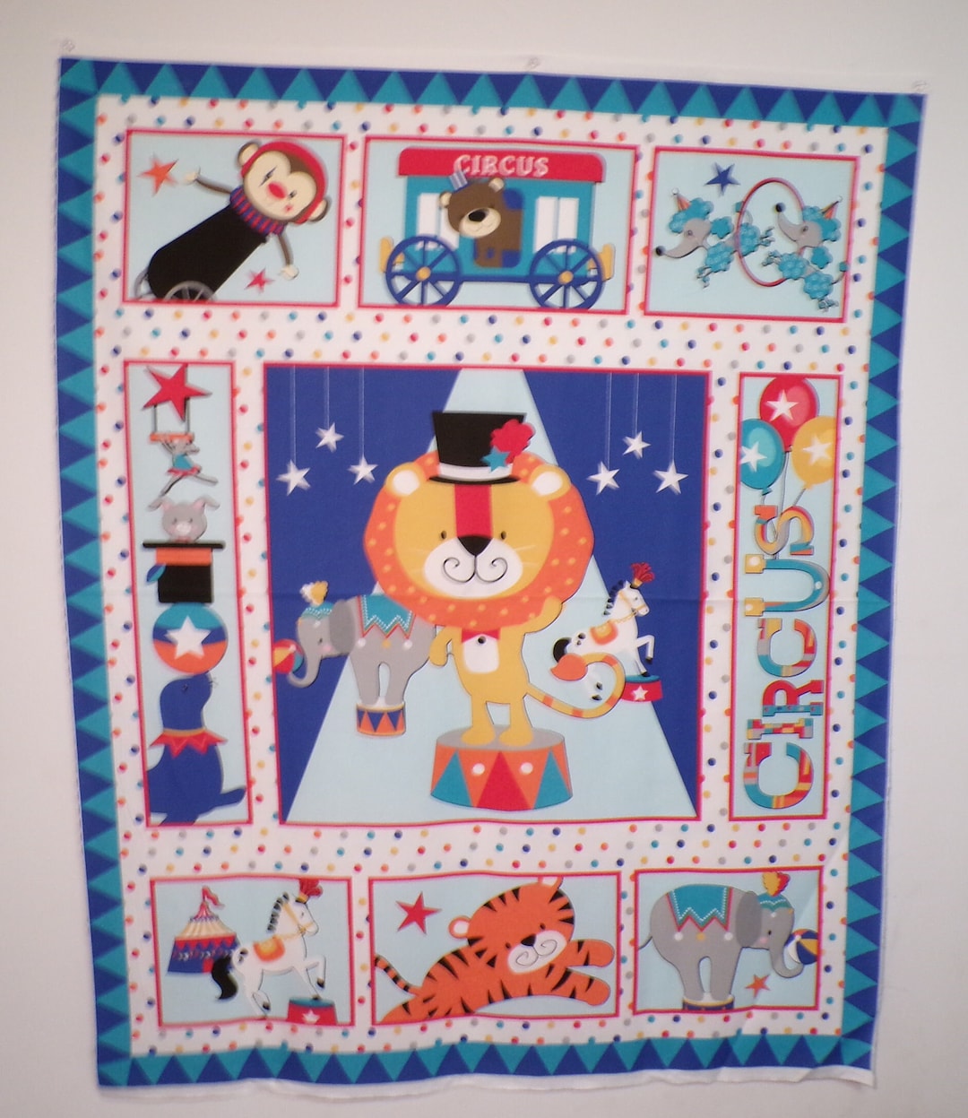 Lion Circus Animals Panel Fabric Quilt Panel Cotton Fabric Panel - Etsy