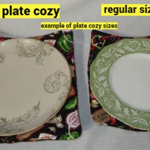 Microwavable Bowl Cozy/plate Cozy Burgundy With Flowers Bowl Cozies/pot ...