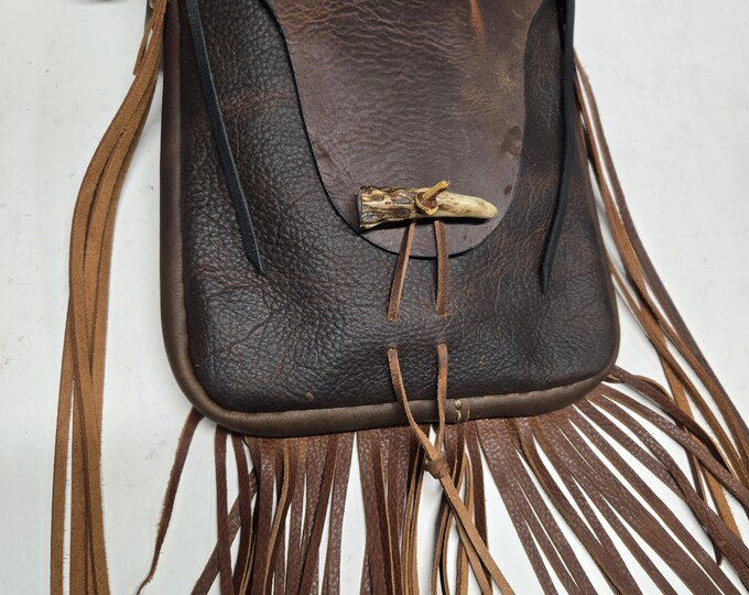 Mountain Man Fringed Possibles Bag With Antler Tip Closure - Etsy