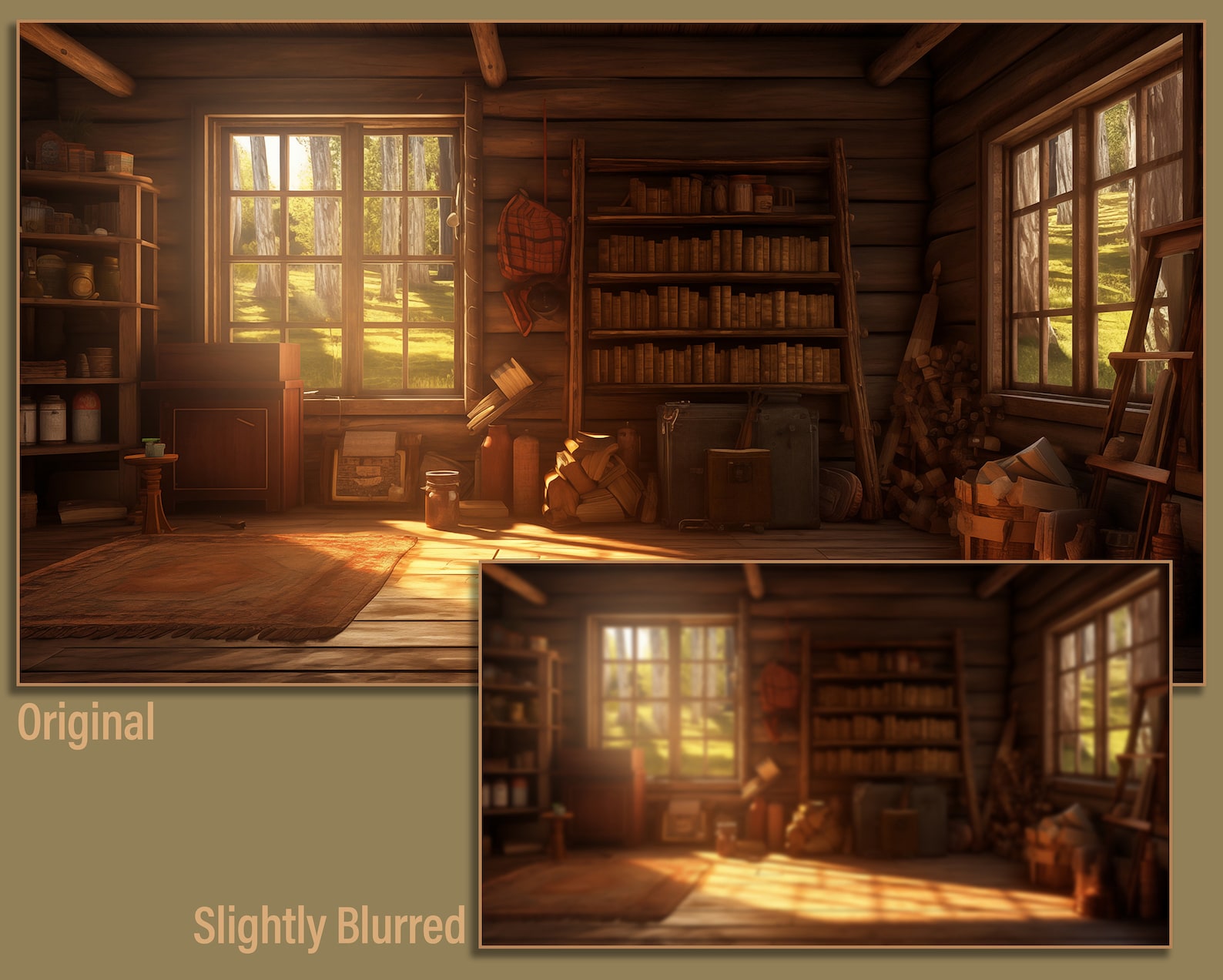 8 Rustic Cabins Backgrounds | Zoom Background Office | Zoom Background ...