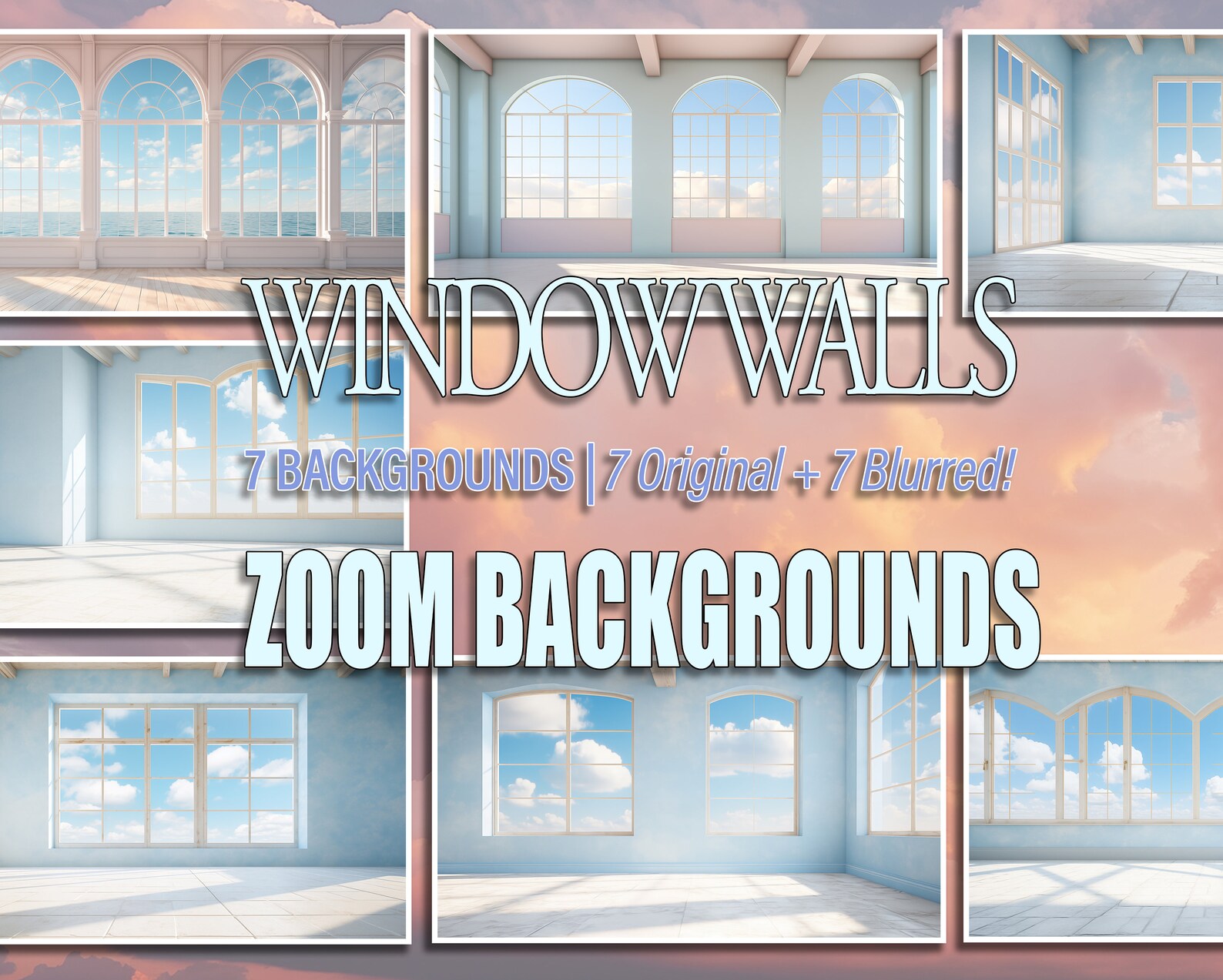 A WALL OF WINDOWS Background 1 | Six Zoom Background Windows | Zoom ...