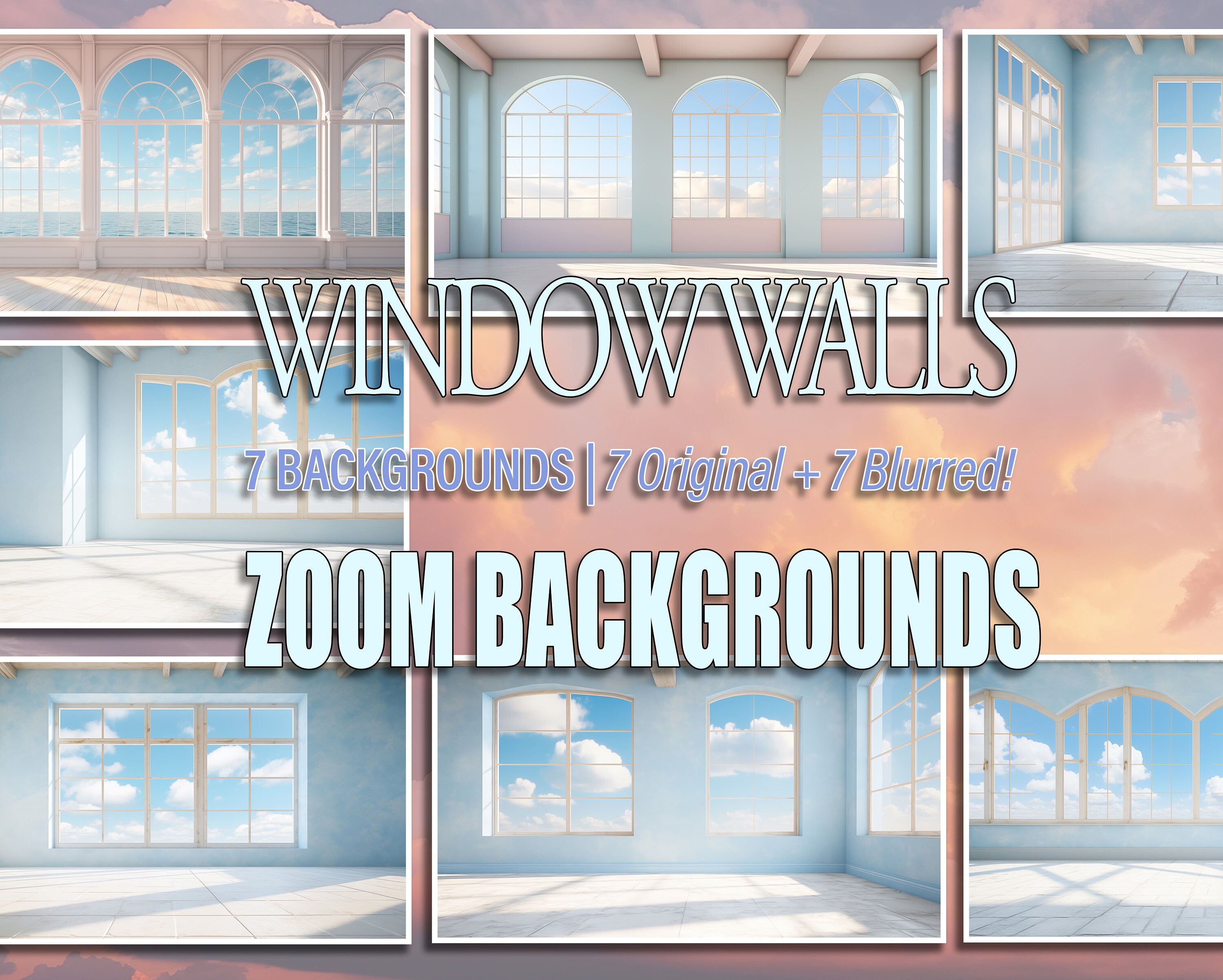 A WALL OF WINDOWS Background 1 | Six Zoom Background Windows | Zoom ...