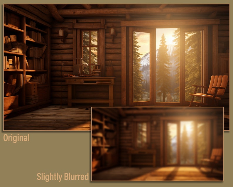 8 Rustic Cabins Backgrounds | Zoom Background Office | Zoom Background ...