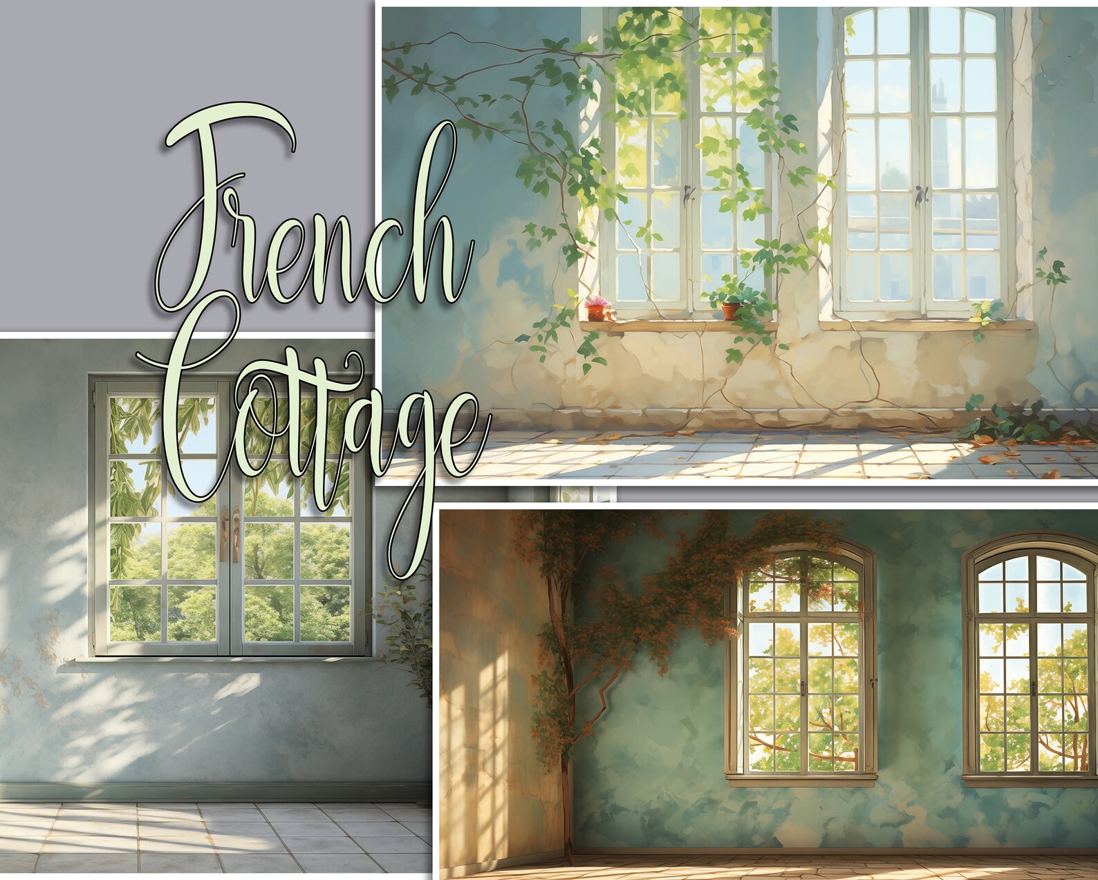 3 French Cottage Zoom Backgrounds | Zoom Background Office | Zoom ...