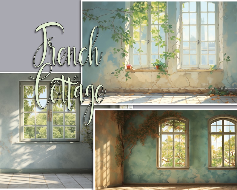 3 French Cottage Zoom Backgrounds | Zoom Background Office | Zoom ...