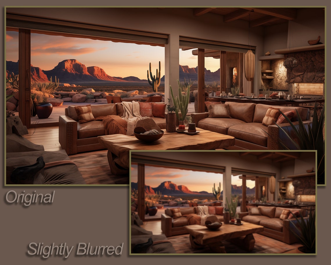 Southwestern Living Room Background 1 | Six Zoom Background ...