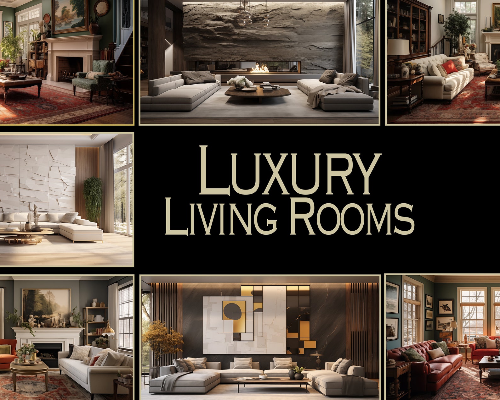 7 Luxury Living Rooms for Zoom Backgrounds | Zoom Background Office ...