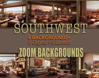 Southwestern Living Room Background 2 | Six Zoom Background ...