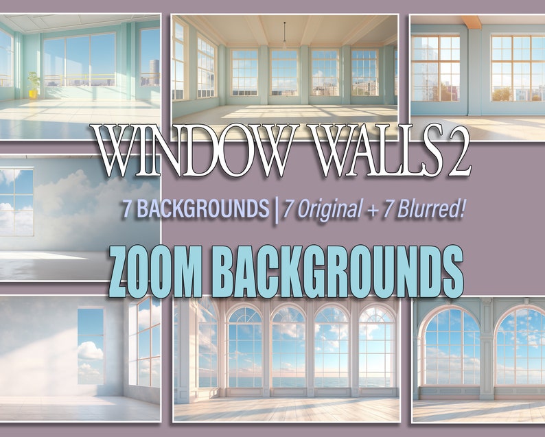 A WALL OF WINDOWS Background 2 | Six Zoom Background Windows | Zoom ...