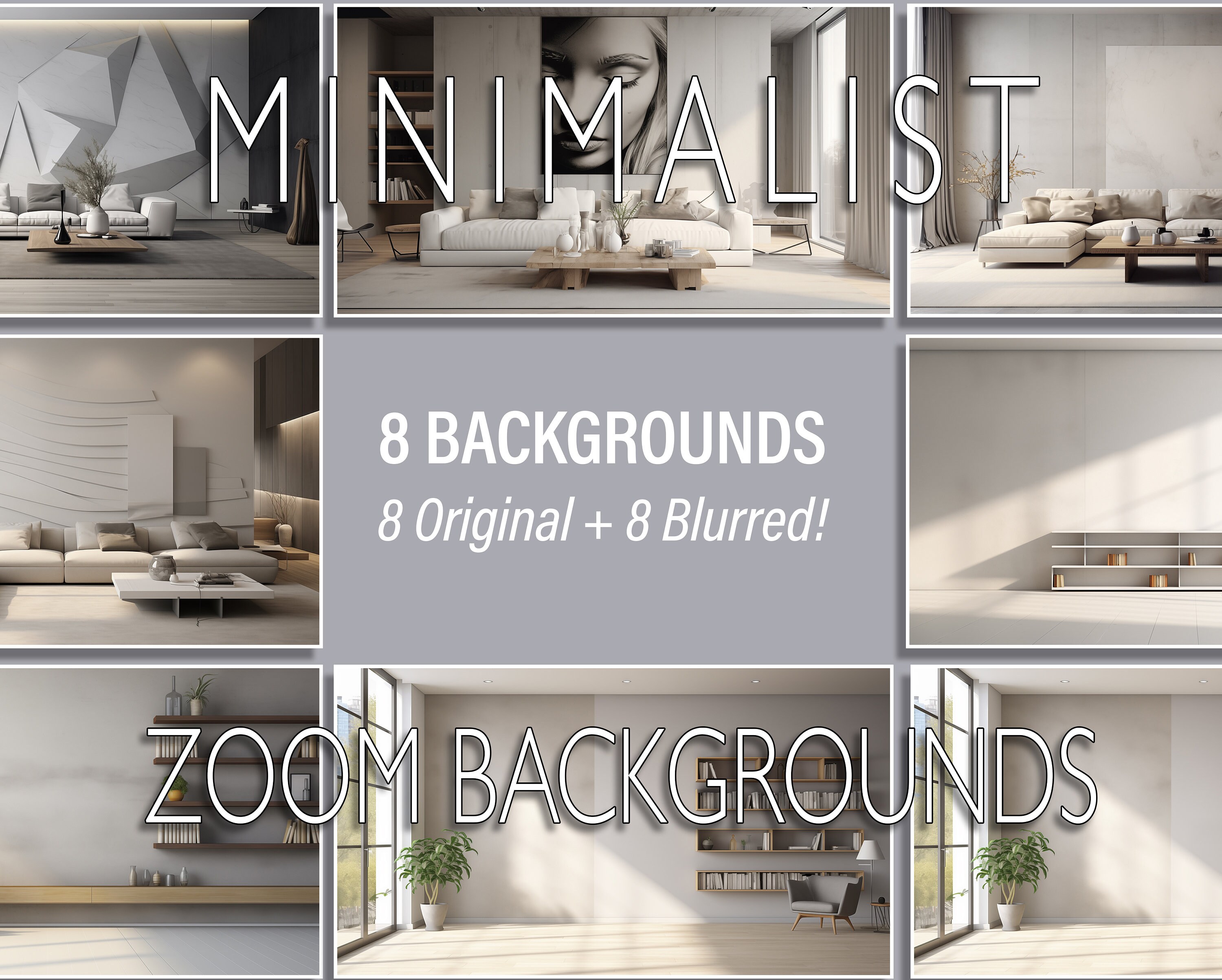 Zoom Background Minimalist Style Zoom Background Office - Etsy