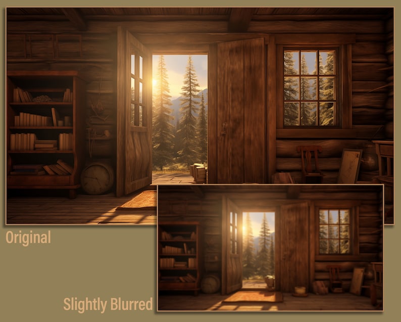 8 Rustic Cabins Backgrounds | Zoom Background Office | Zoom Background ...