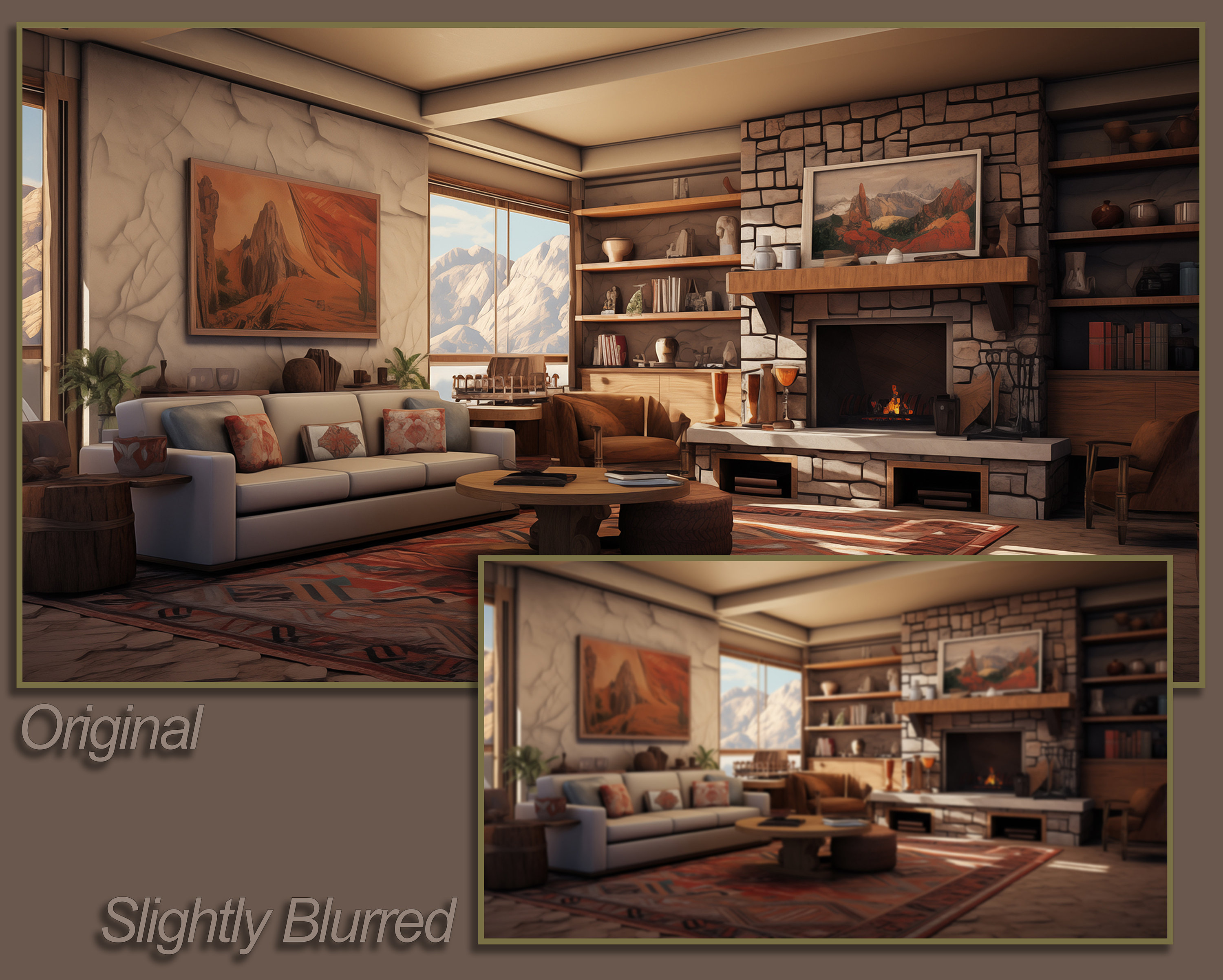 Southwestern Living Room Background 1 | Six Zoom Background ...